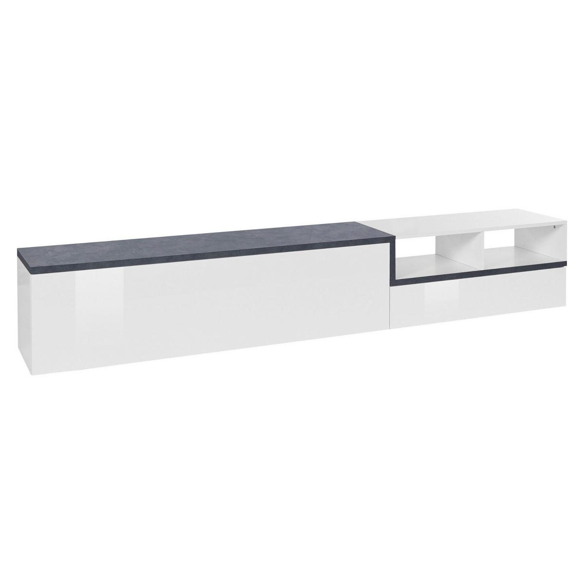 ZEN TV Stand with High-Gloss Finish and Push-to-Open Doors – Furniture ...