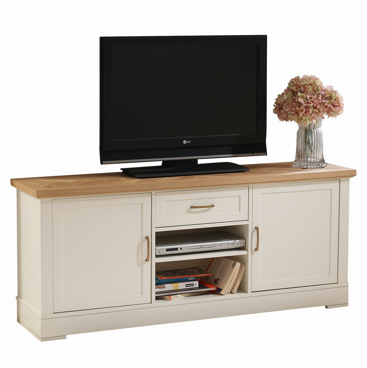 Carson 2 Cabinets 1 Drawer Solid Wood TV Stand – Furniture.Agency